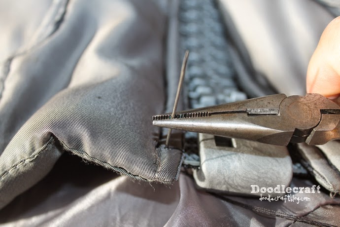 Giant Zipper Puffer Vest Upcycle!