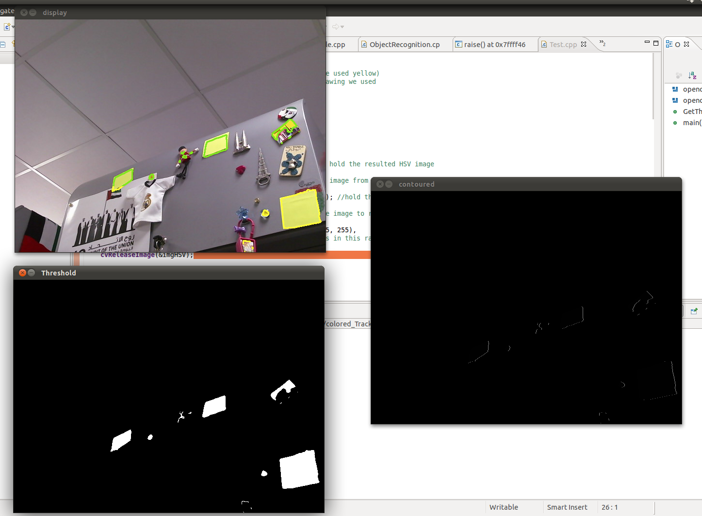 Video Processing: Contour tracking in OpenCV