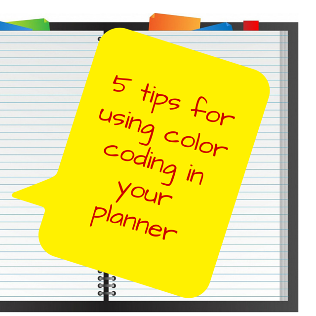 5 tips for using color coding in your planner ~ From Chaos to Order