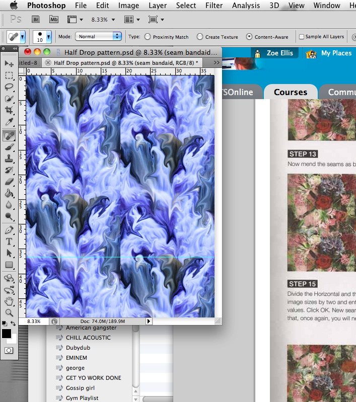 Zoe's Visual Diary: Pattern Development process