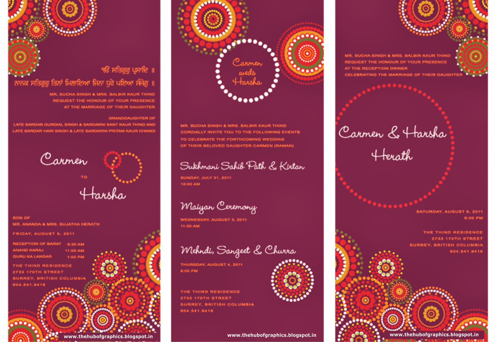 The Hub of Graphics: Wedding Card