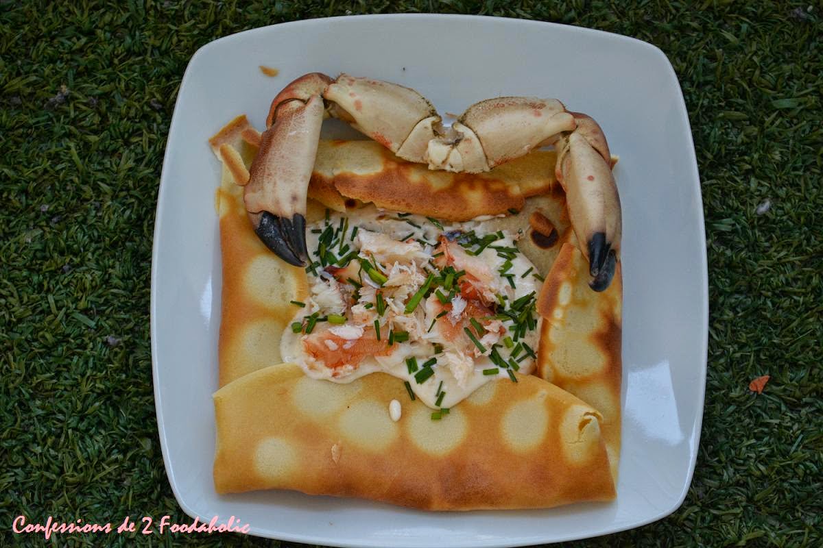Crêpes salées au crabe et crème de crabe au beurre salé - Bataille Food ...