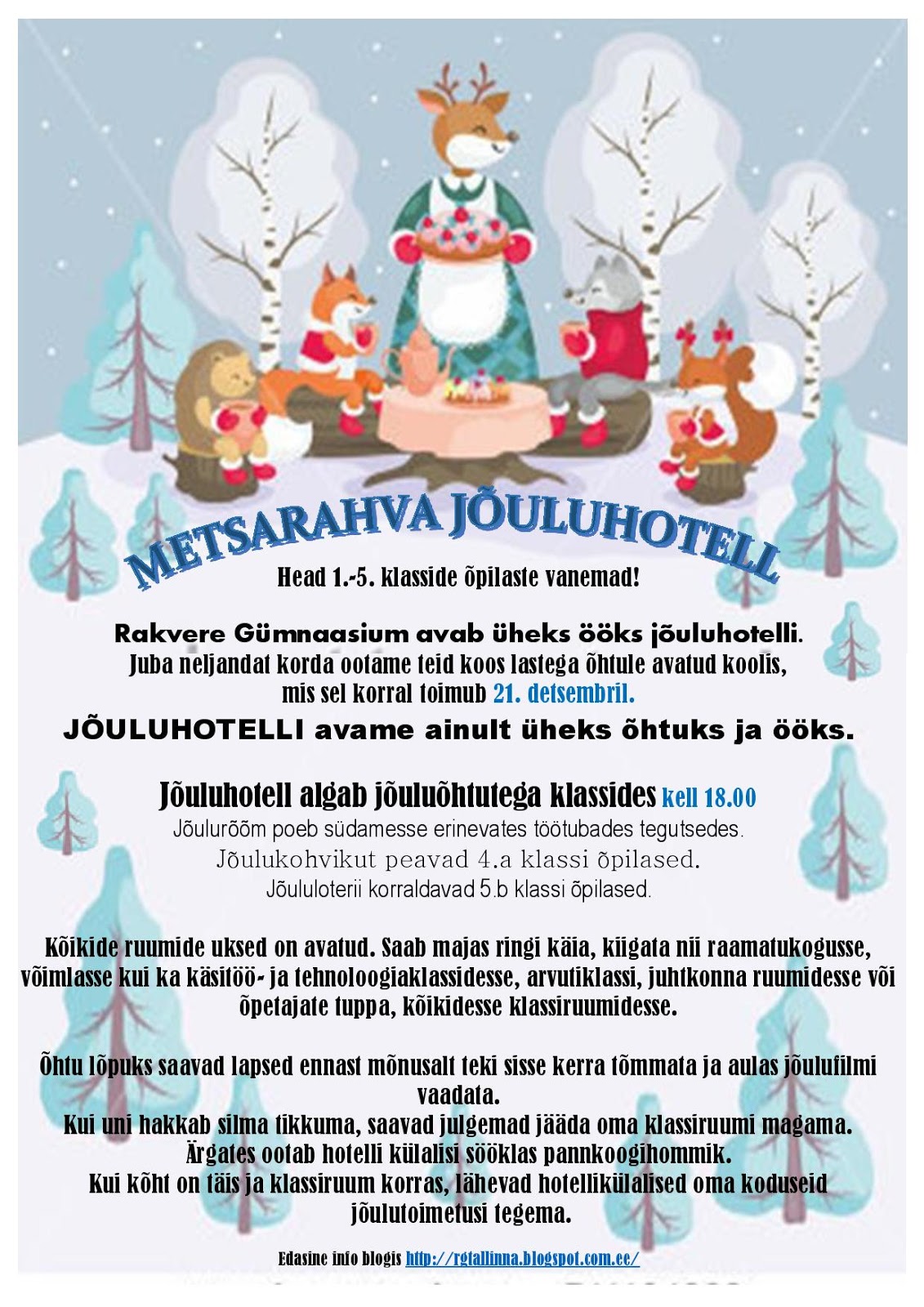 Mare klass 2016: JÕULUHOTELLI KUTSE