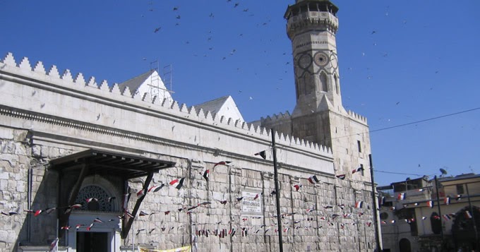 "Menara Isa" Tempat turunnya Nabi Isa di Masjid Jami' Damsyik, Syria ...