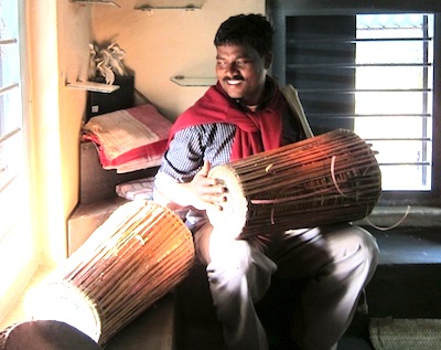 Traditional music instruments of the Santals at the Museum of Santal ...