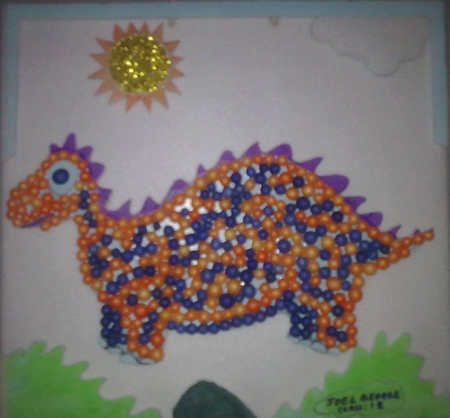 Primary School Activities: Dinosaur with thermocol balls