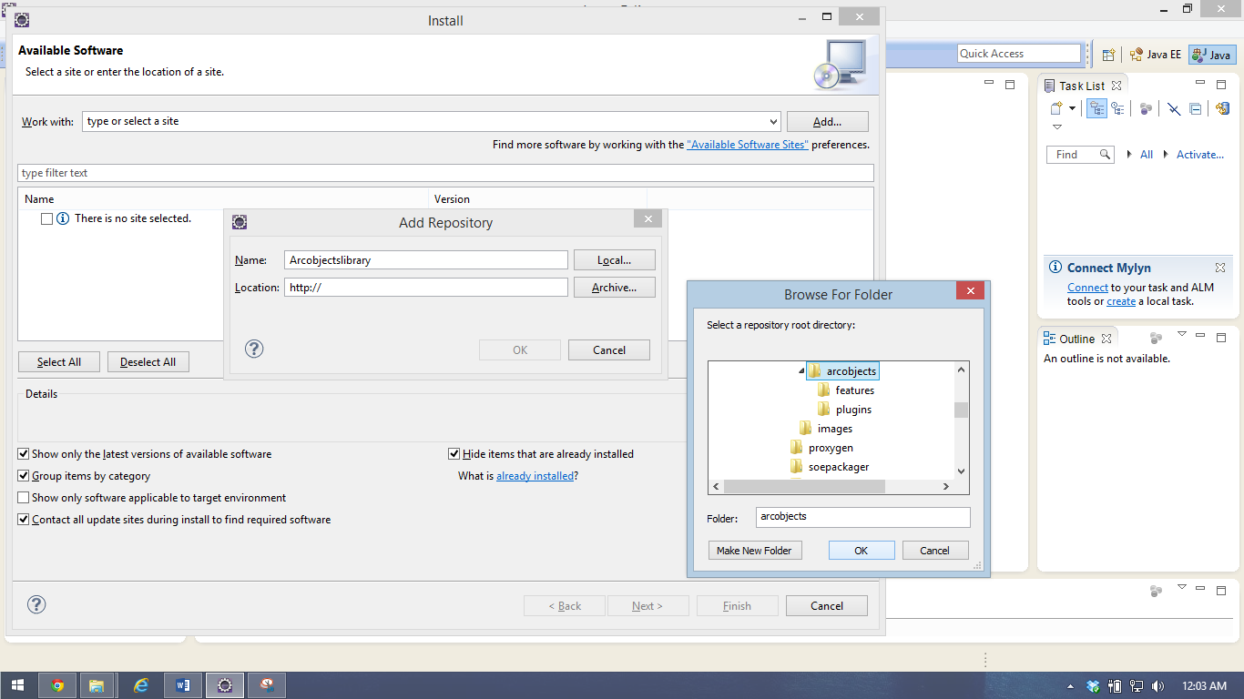 GIS Developer Help: Configure Eclipse for Arcobjects SDK for Java