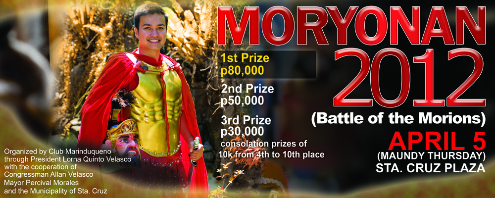 Marinduque Rising: MORYONAN 2012 (MARINDUQUE) is on!