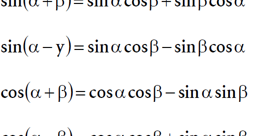 Addition and Subtraction Formulas