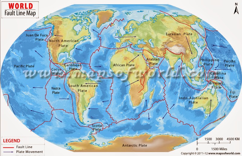 world fault map