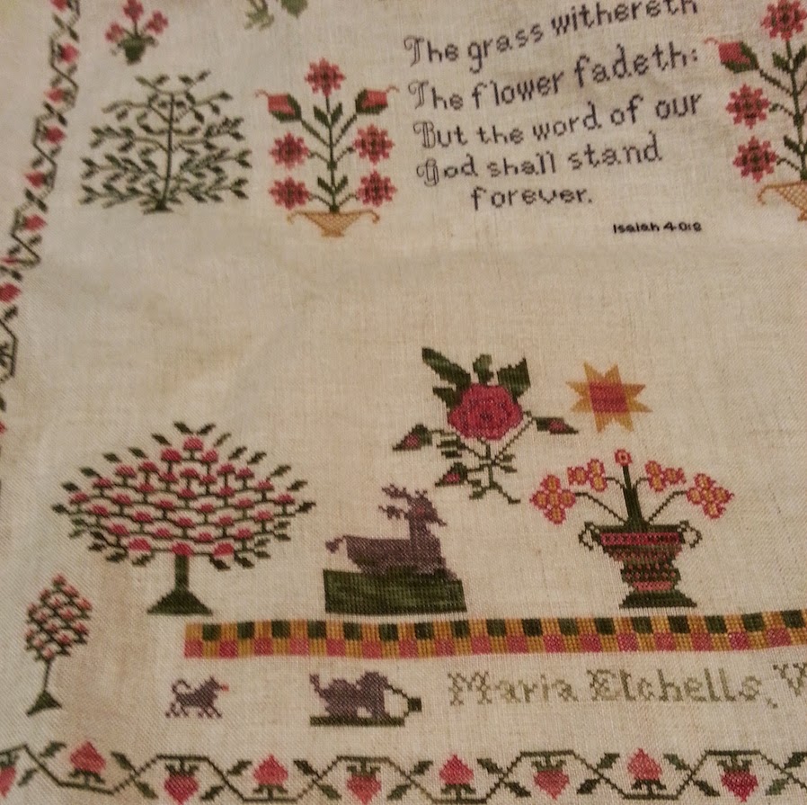 Olde Willow Stitchery Blog: Update on Marie's Sampler