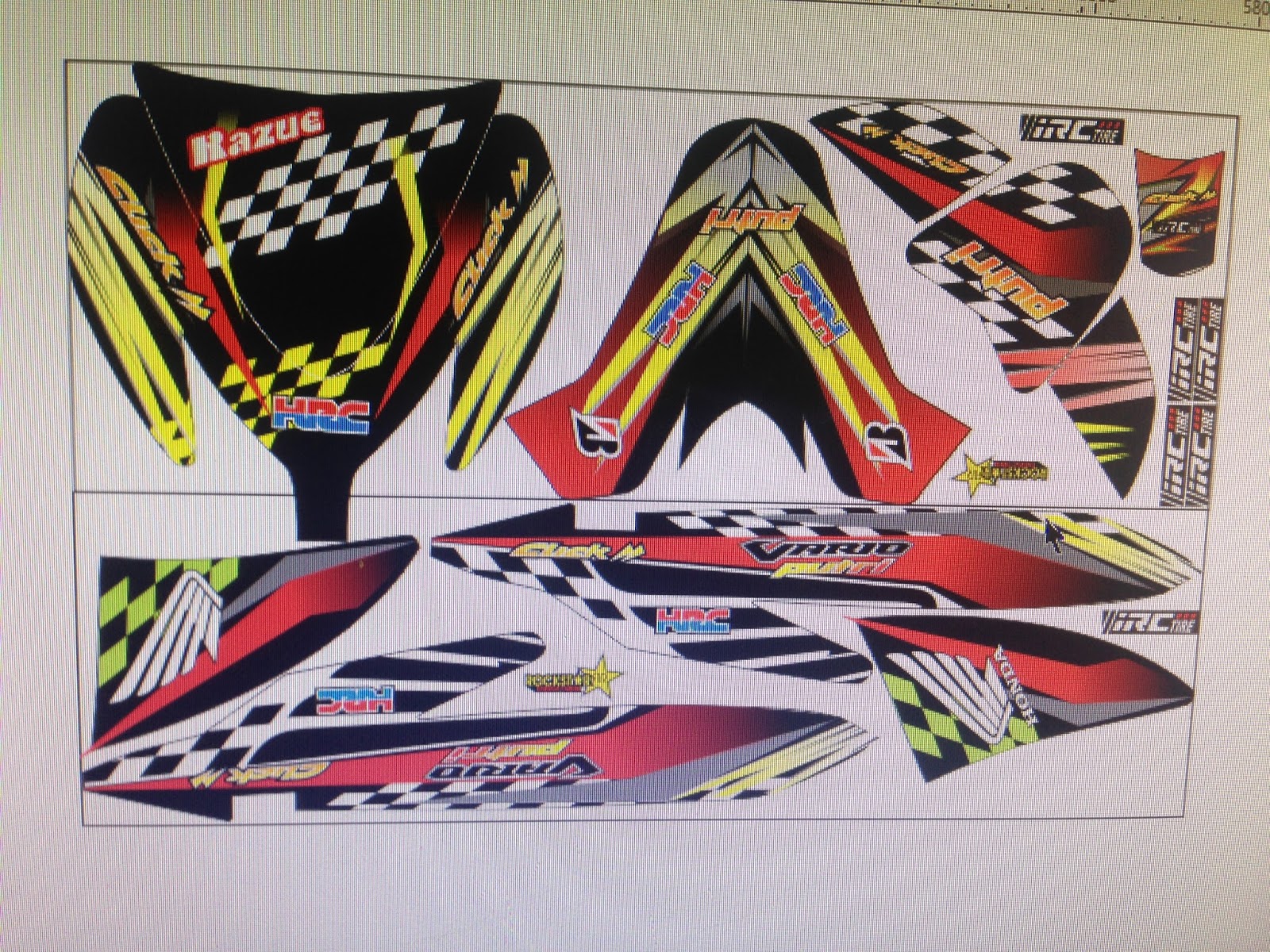 Desain dan Print Decal Segala Jenis Motor - Conical