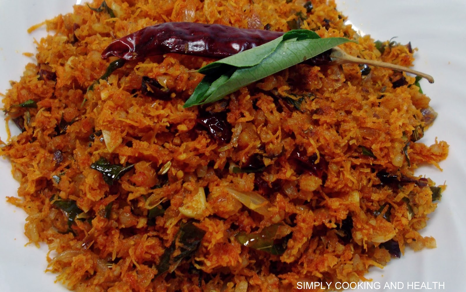 Simply Cooking and Health: Spicy Shrimp stir-fry with shredded coconut