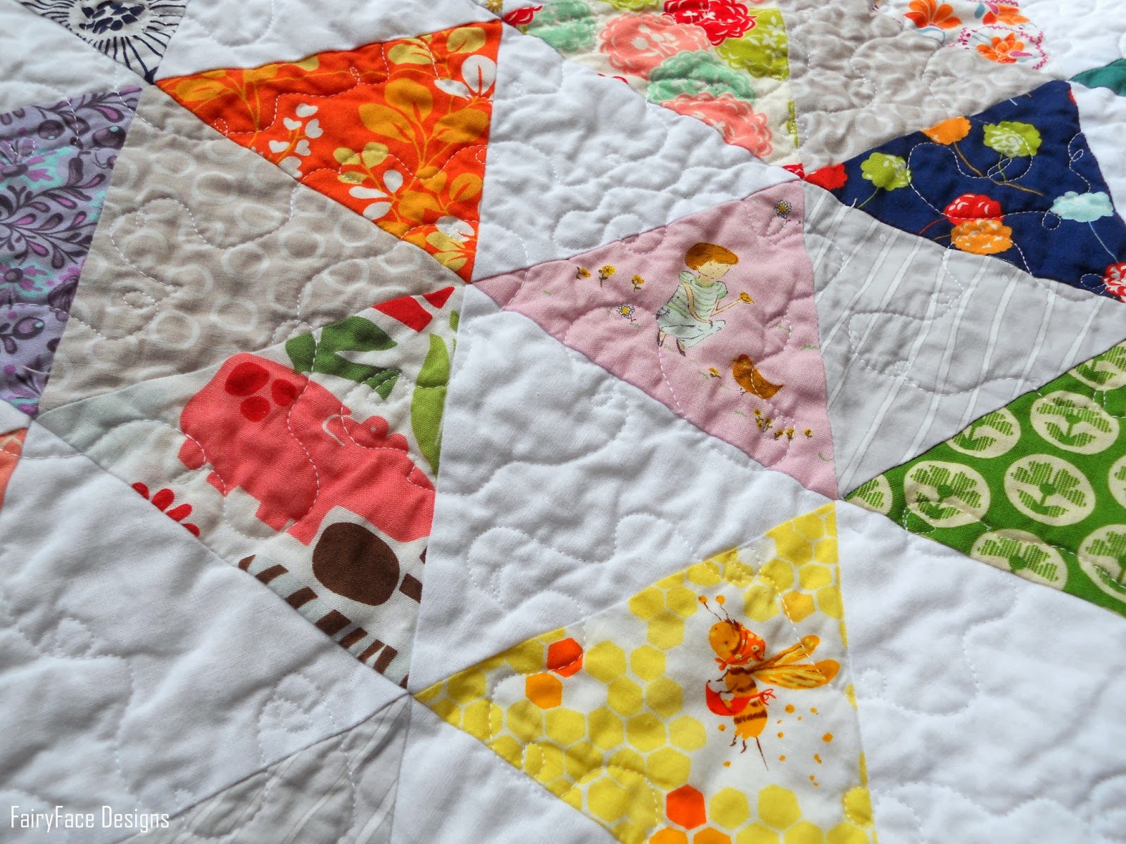 FairyFace Designs: Pyramid Quilt..1st quilt finish of 2014