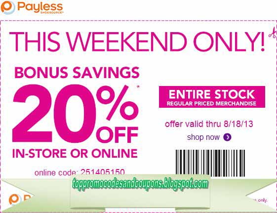 Free Promo Codes and Coupons 2023: Payless Shoes Coupons