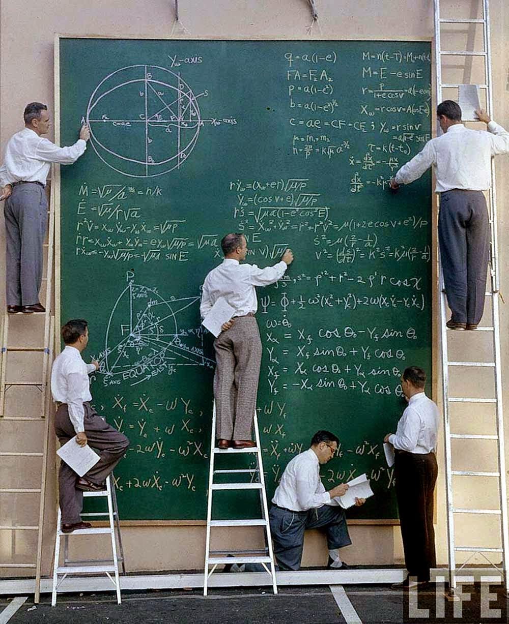 NASA Before Powerpoint: Pictures of Scientists With Their Board of ...