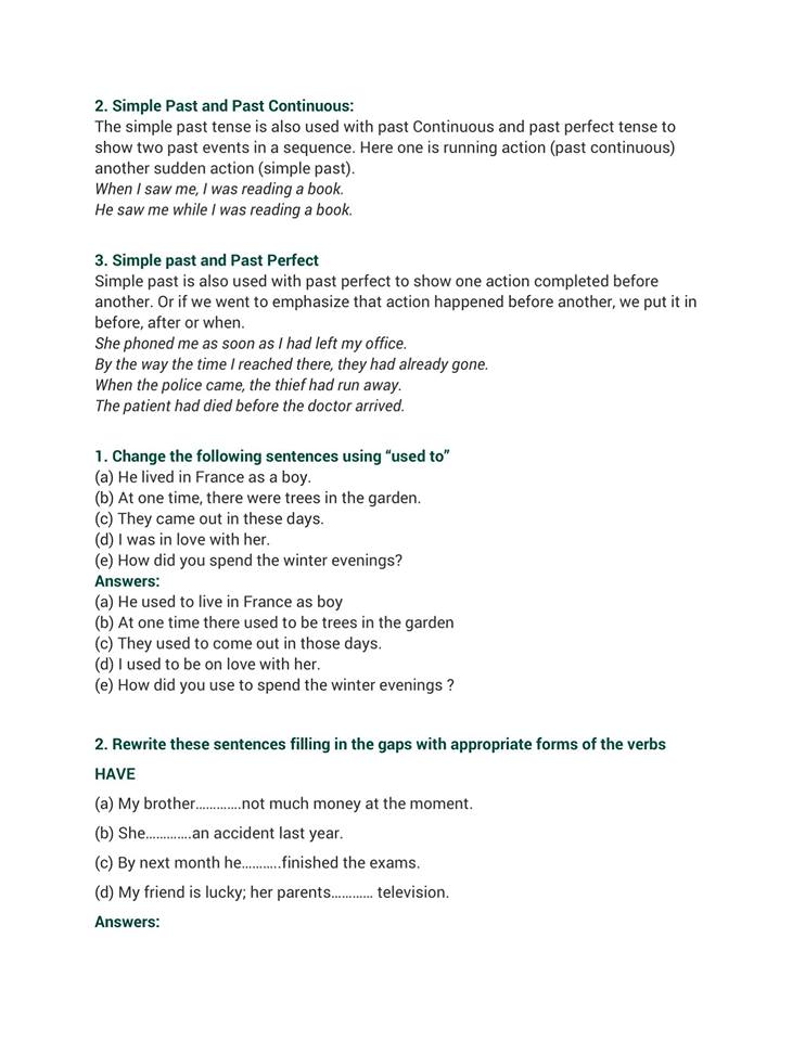 Class 11 English: Important Grammar Questions and Answers - Questions ...