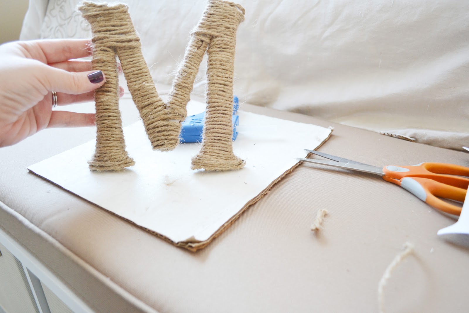 Fawn Over Baby: DIY: Twine-Wrapped Initials