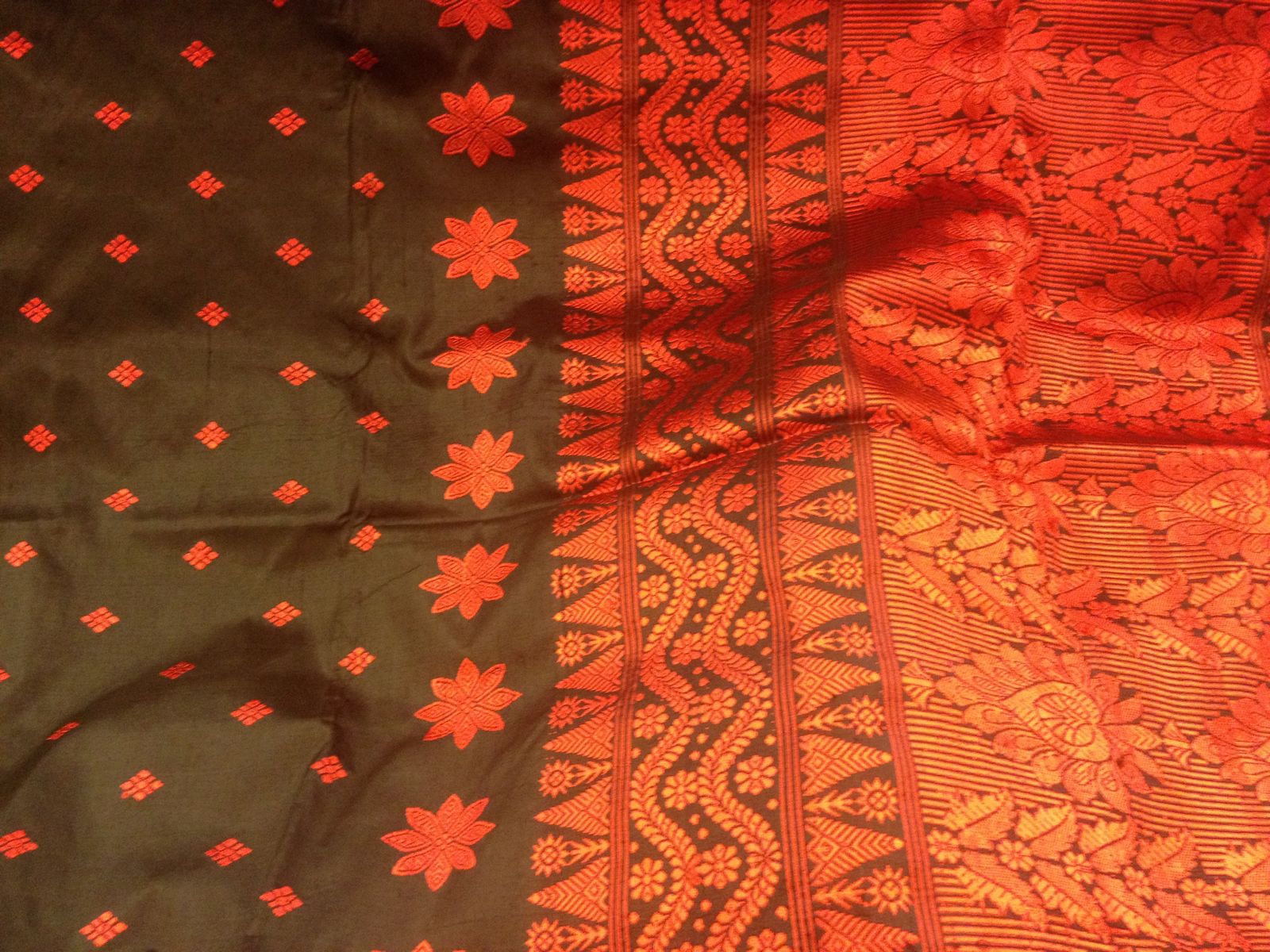 Sohum Sutras: Buy Assam Muga silk Sari