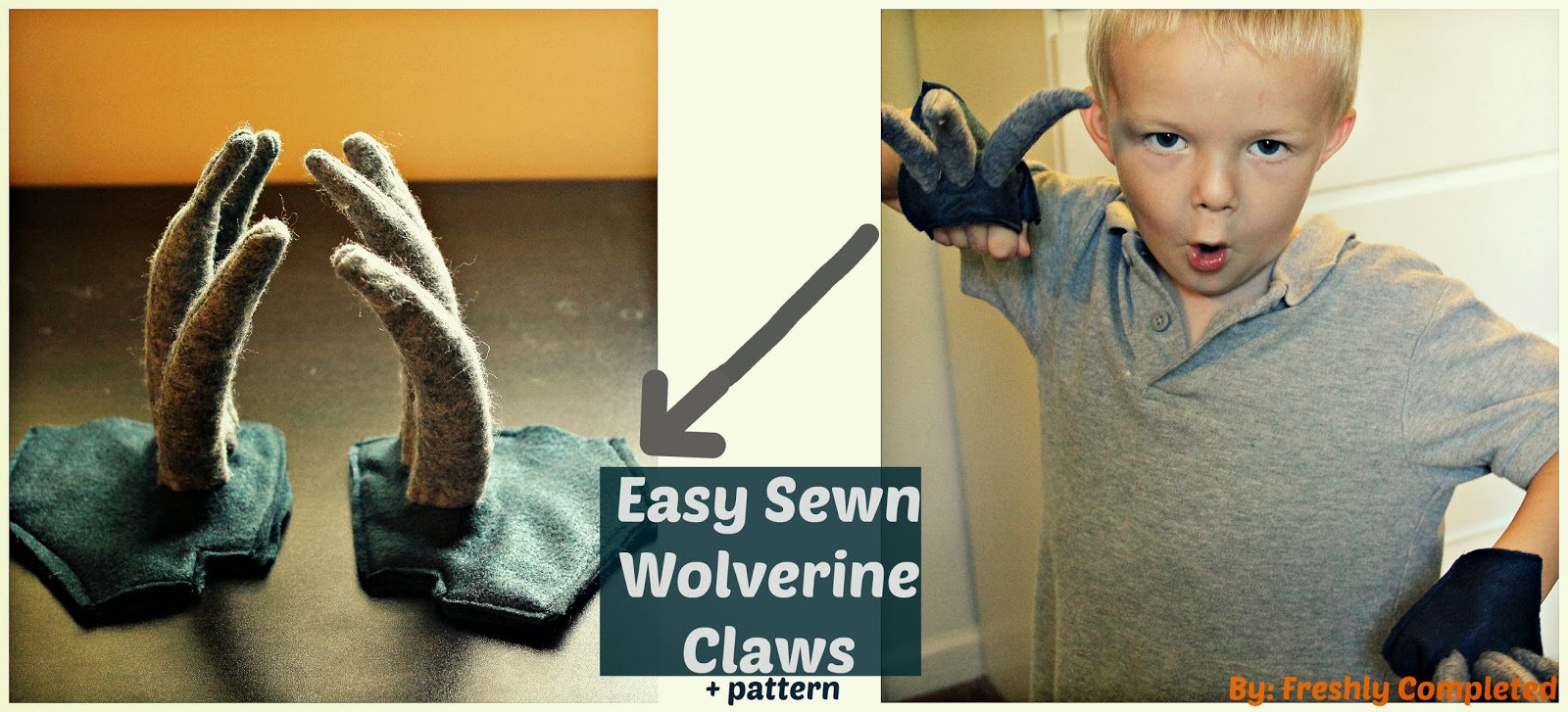 Easy Sewn Wolverine Claws + Pattern