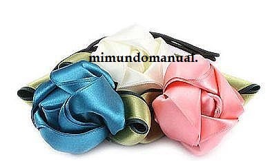 Como hacer rosas de listón ~ Mimundomanual