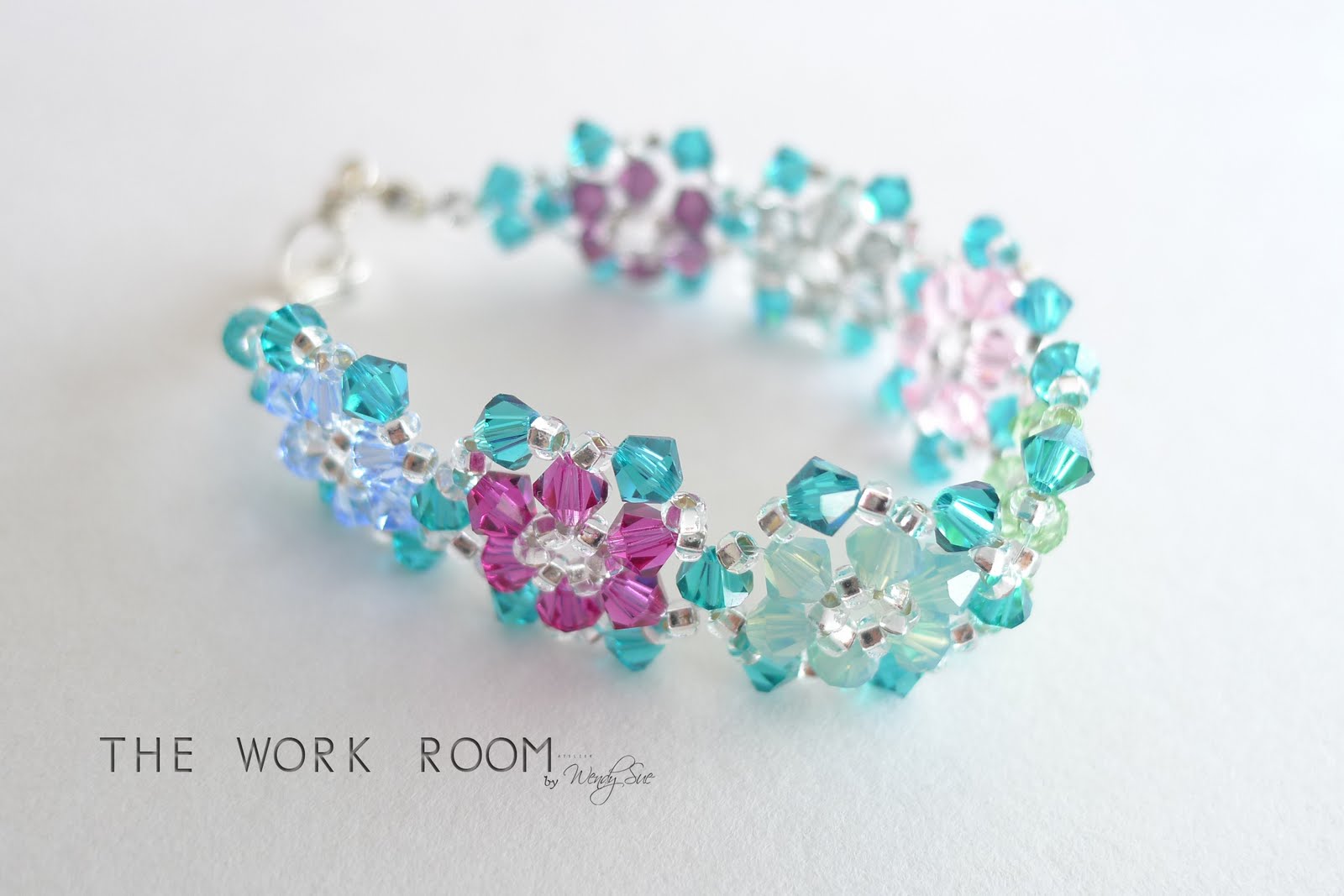 The Work Room: TWR069 Floral Spring Bracelet Tutorial