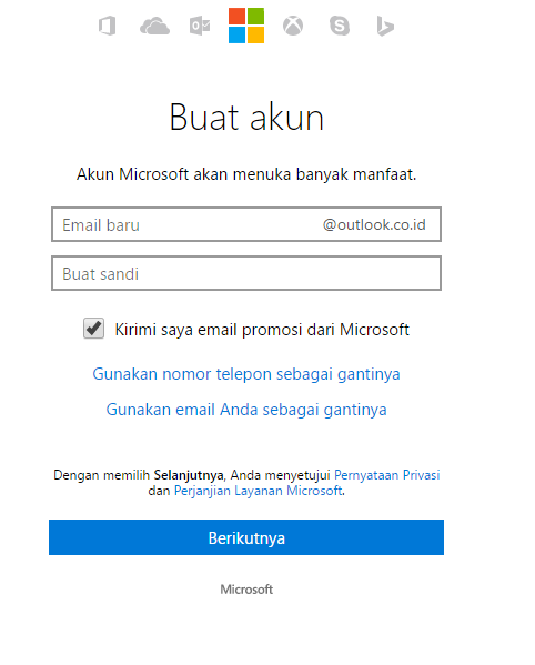 Cara Mudah Buat Akun One Drive