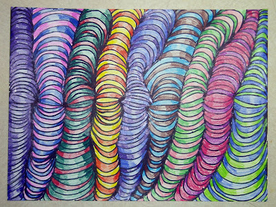 Miss Young's Art Room: 3D Line Designs with 3rd Grade