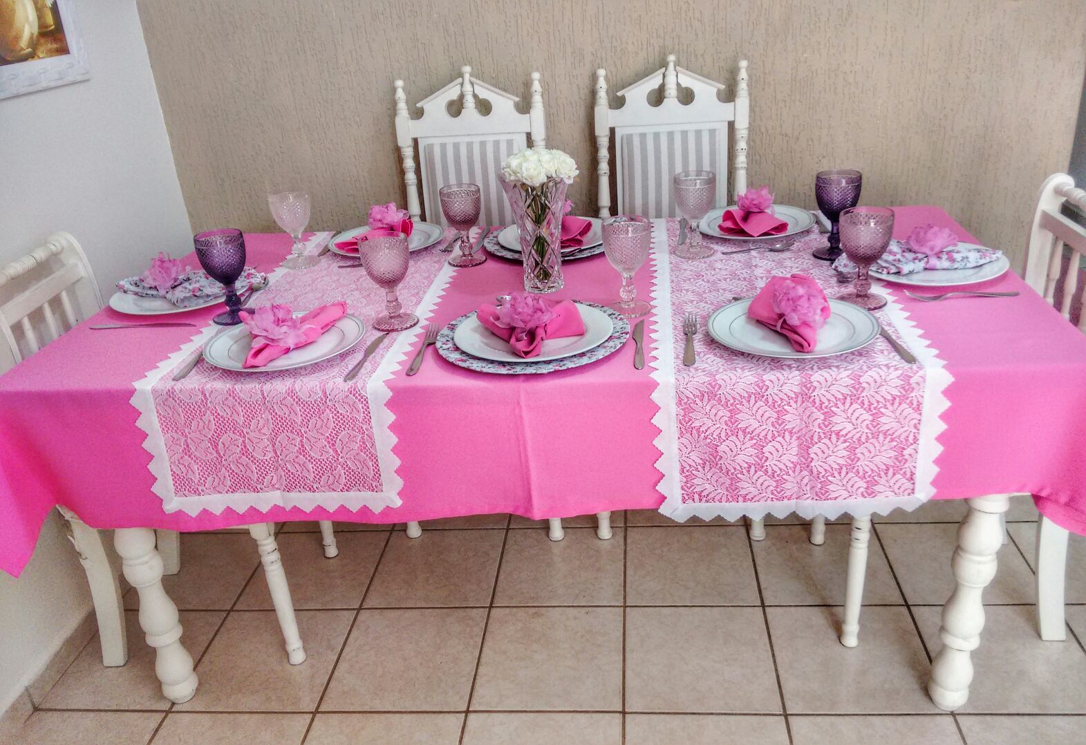 Blog da Letis: Mesa Posta - Rosa + Floral