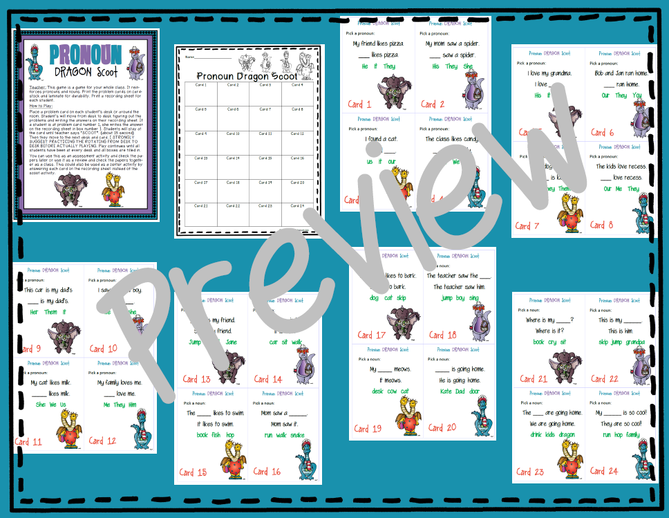 Peterson's Pad: New Pronoun Packet and a FREEBIE