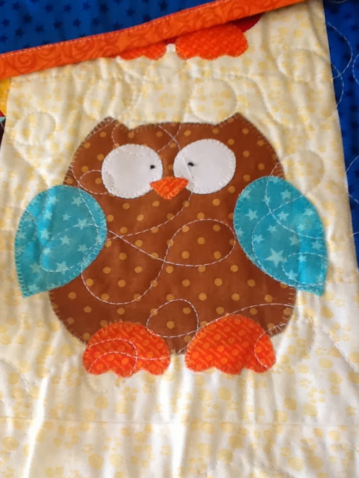 Tanya Quilts in CO: Owl Baby Quilt Finish