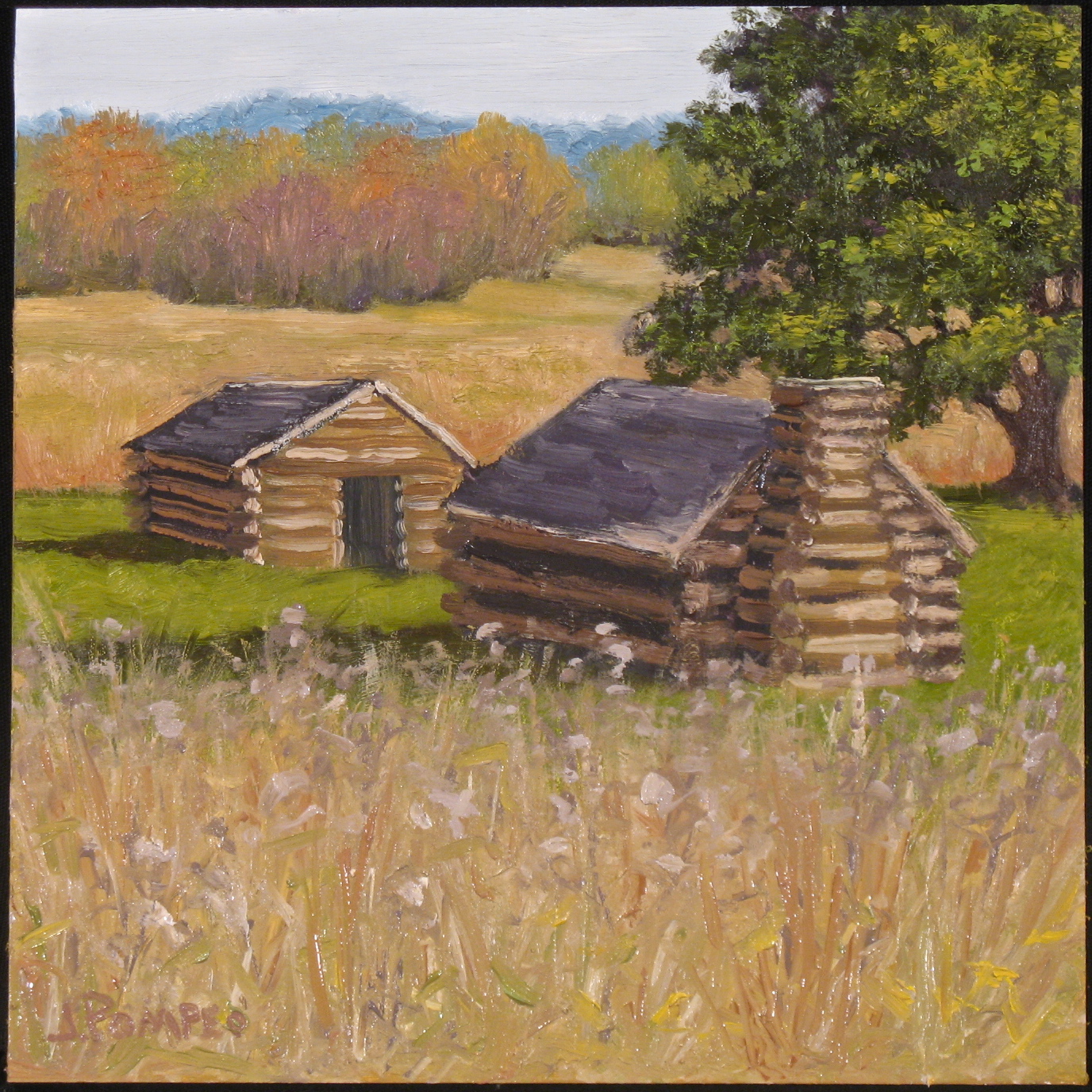 Pompeo Fine Art Studio: "Valley Forge Cabins"