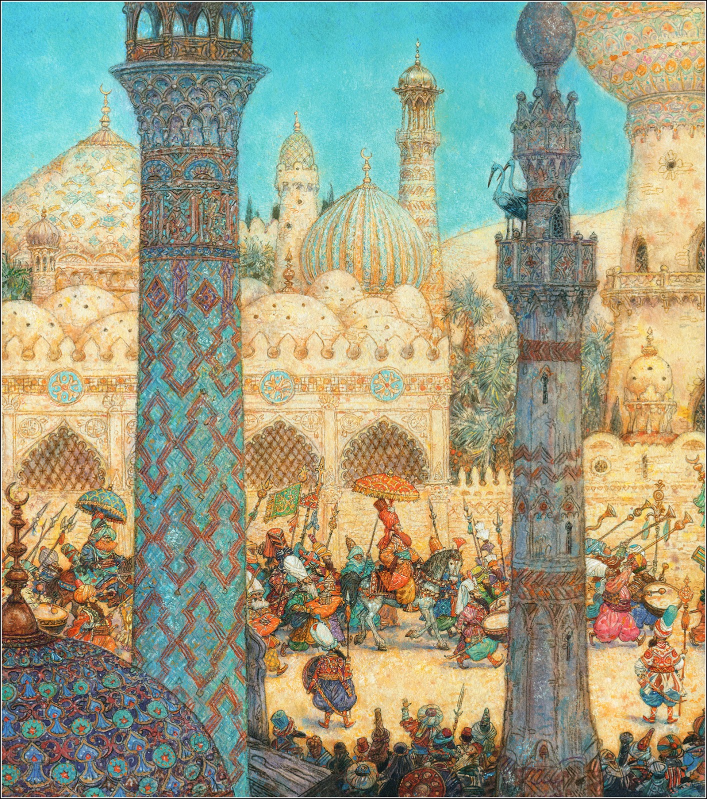 ONCE UPON A BLOG: Caliph Stork by Wilhelm Hauff, Illustrated by Anton ...