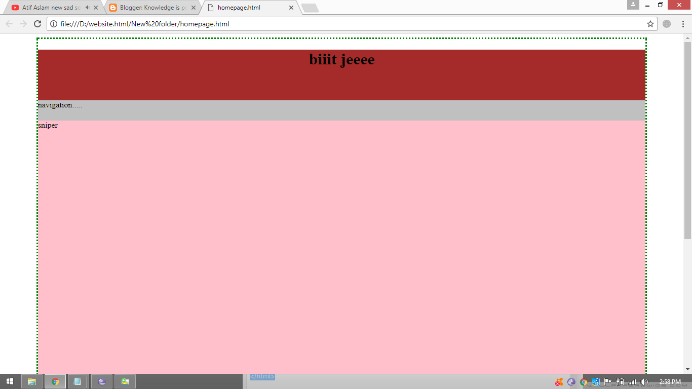 DIV Lecture 2 Header and Footer - Daily Tips