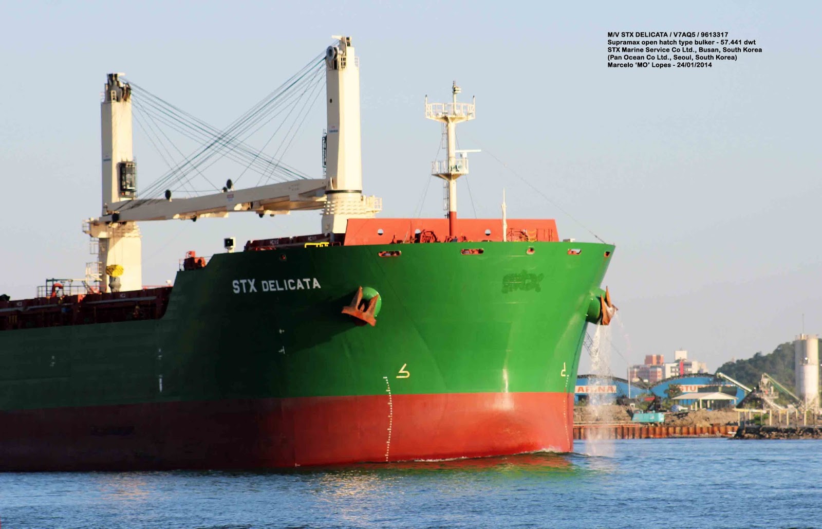 Santos Shiplovers: M/V STX Delicata / V7AQ5 - Pan Ocean Co. Ltd.