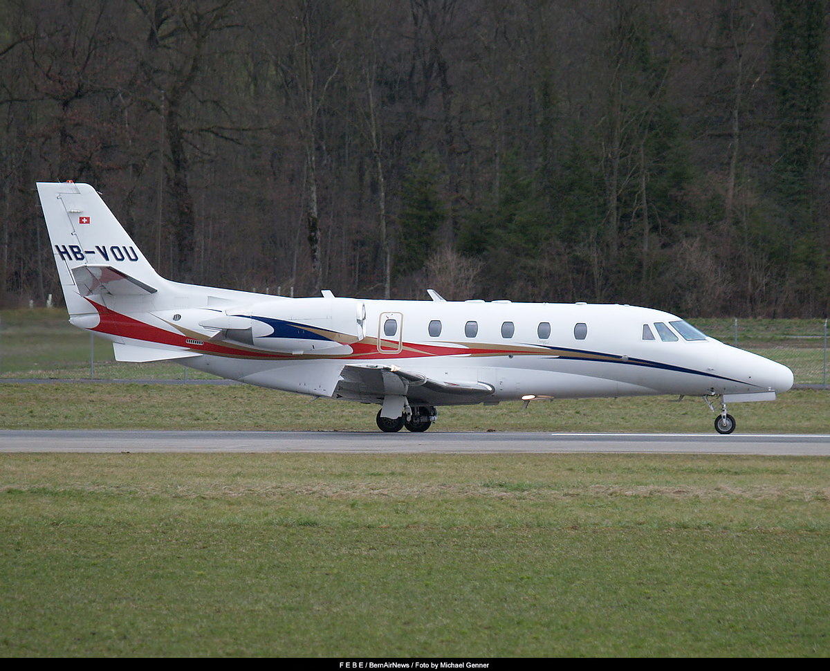 FEBE *** BernAirNews.ch ©: HB-VOU, Cessna C560XL Citation Excel, DEC12