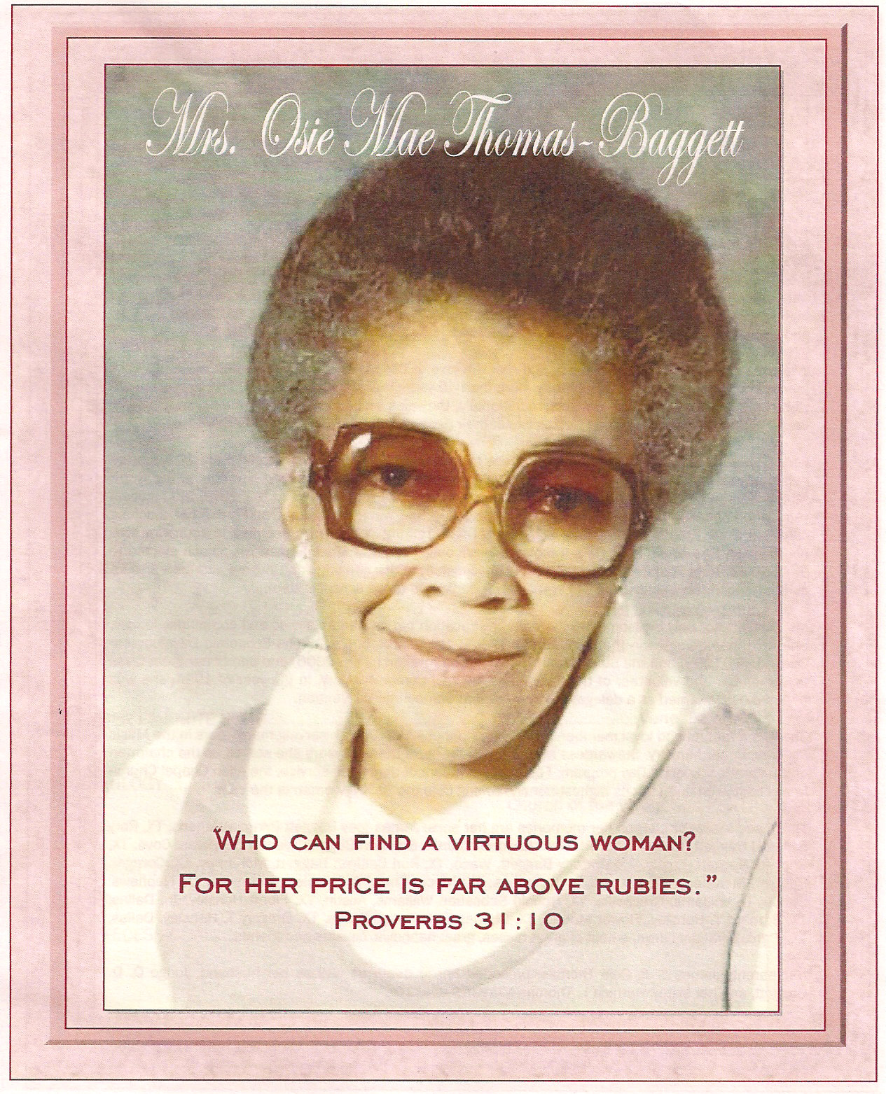 Brown Chapel A.M.E. Church & Cemetery: Obituaries