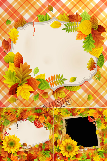Quality Graphic Resources: Fall Frames - Vector Stock