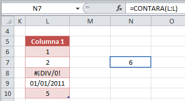 témporaExcel: La función CONTARA en Excel