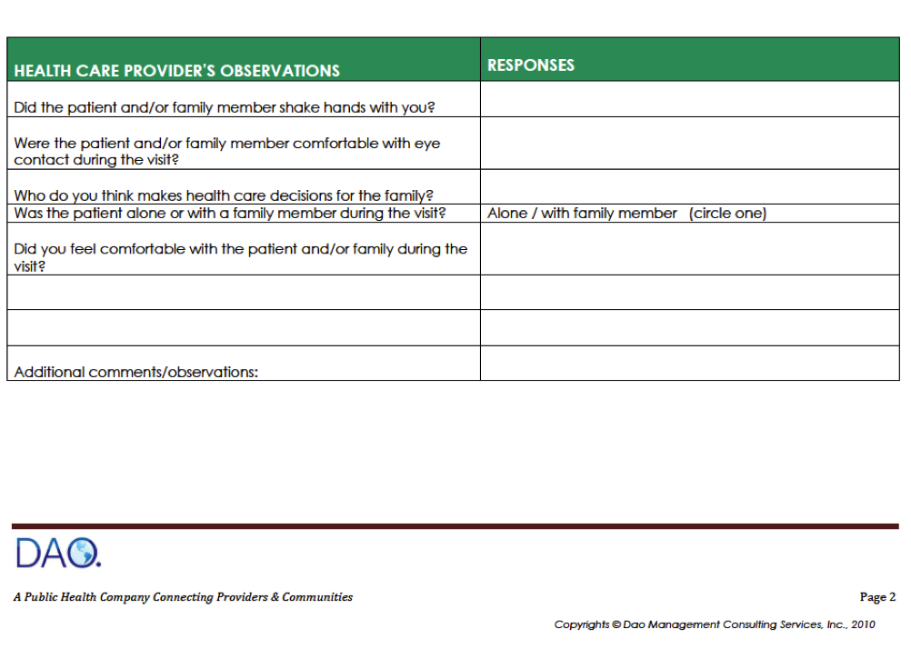 Dao Management Consulting Services, Inc.: DAO - Patient's Cultural ...