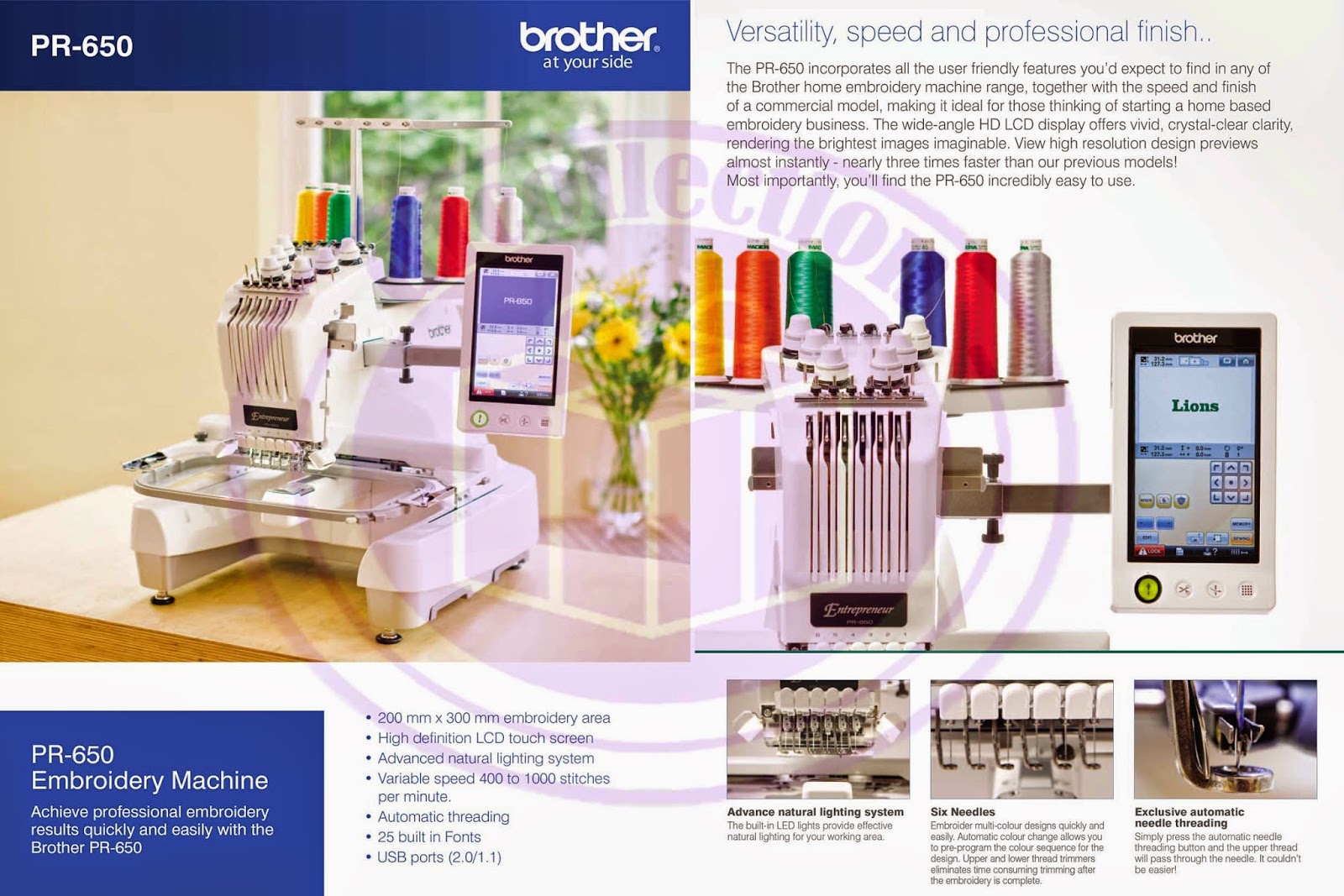 Mesin Jahit Sulam: Mesin Sulam PR650e