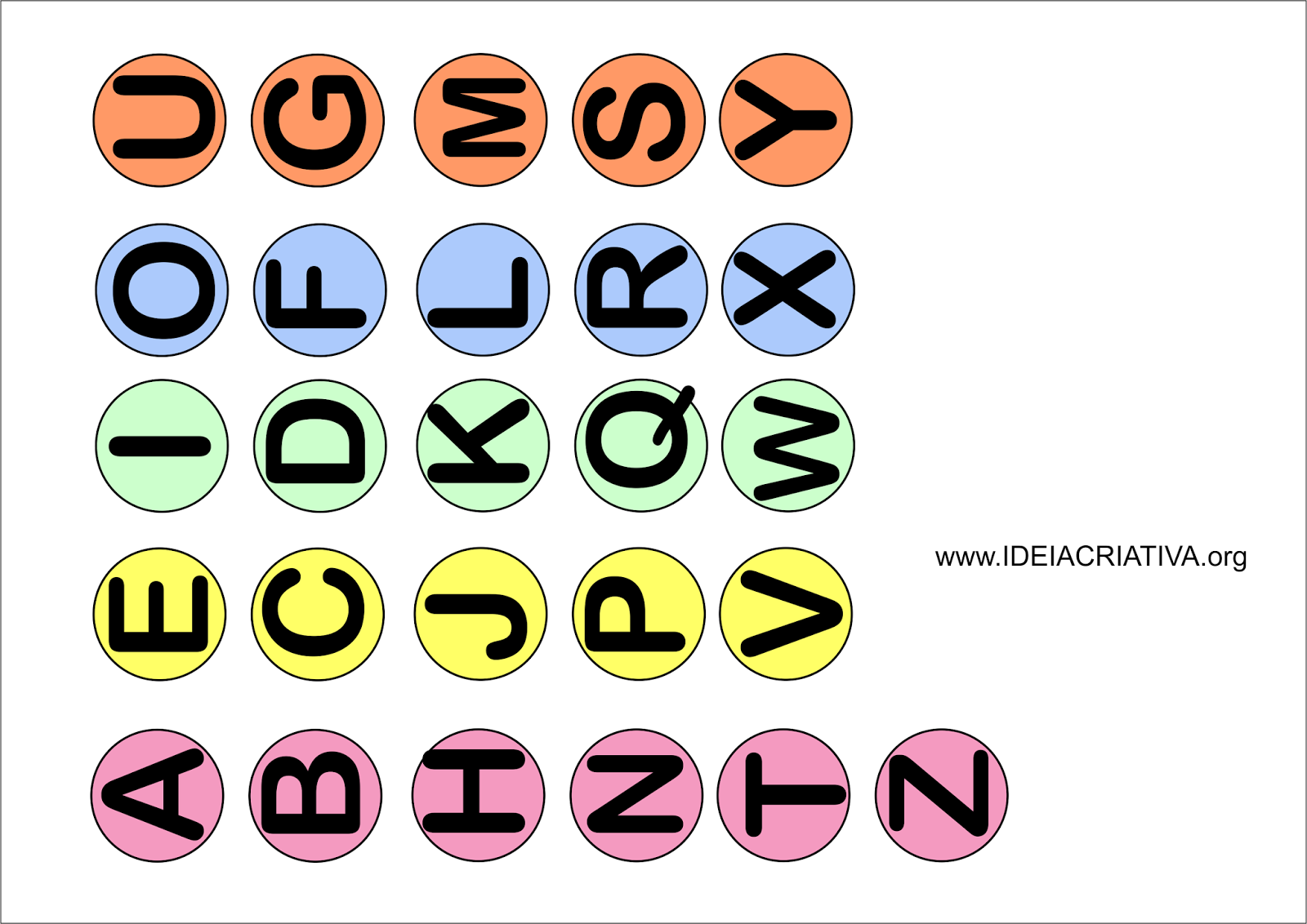 Alfabeto Movel Para Imprimir E Recortar - NAZAEDU