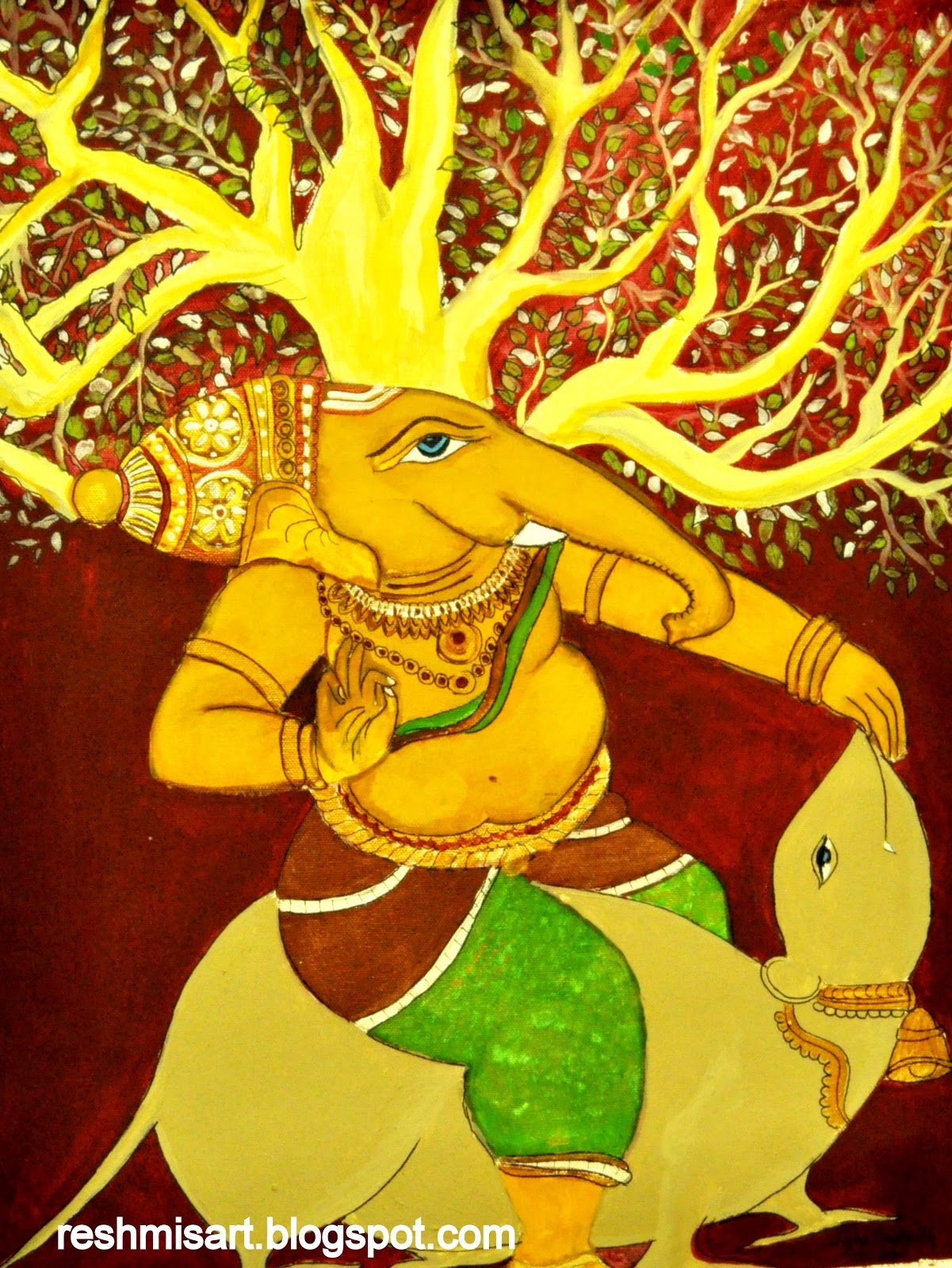reshmi's art: my new ganesha mural
