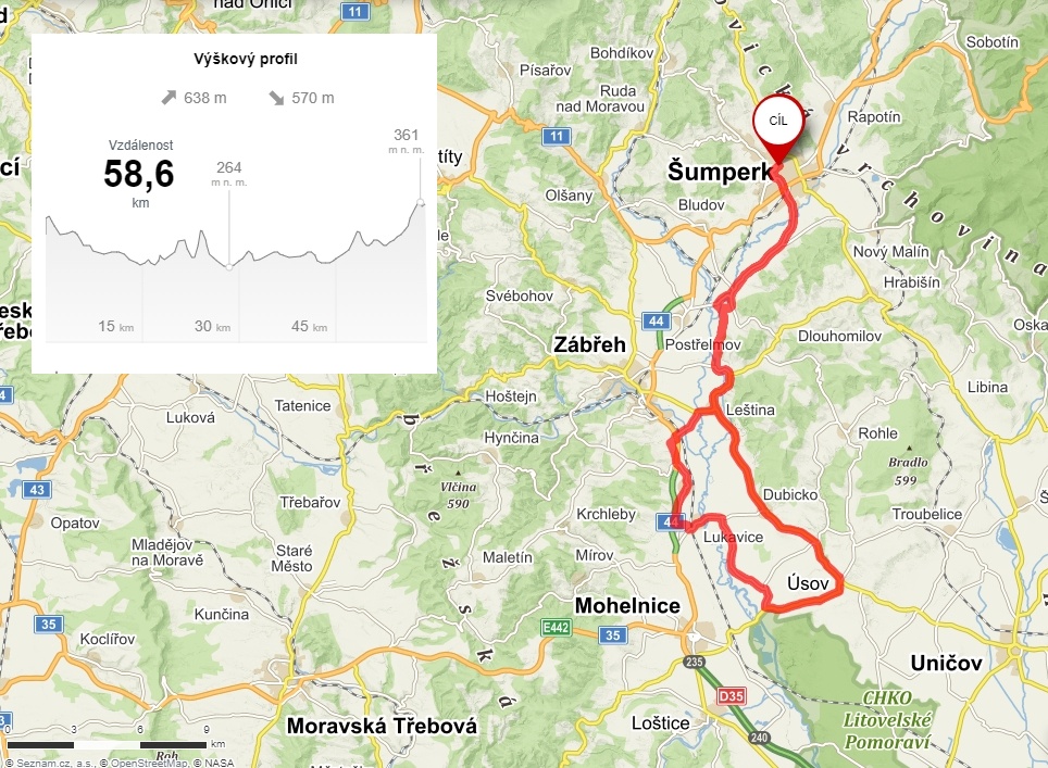 T(H)OM NA KOLE: Dubicko, Úsov, Lukavice, Rájec