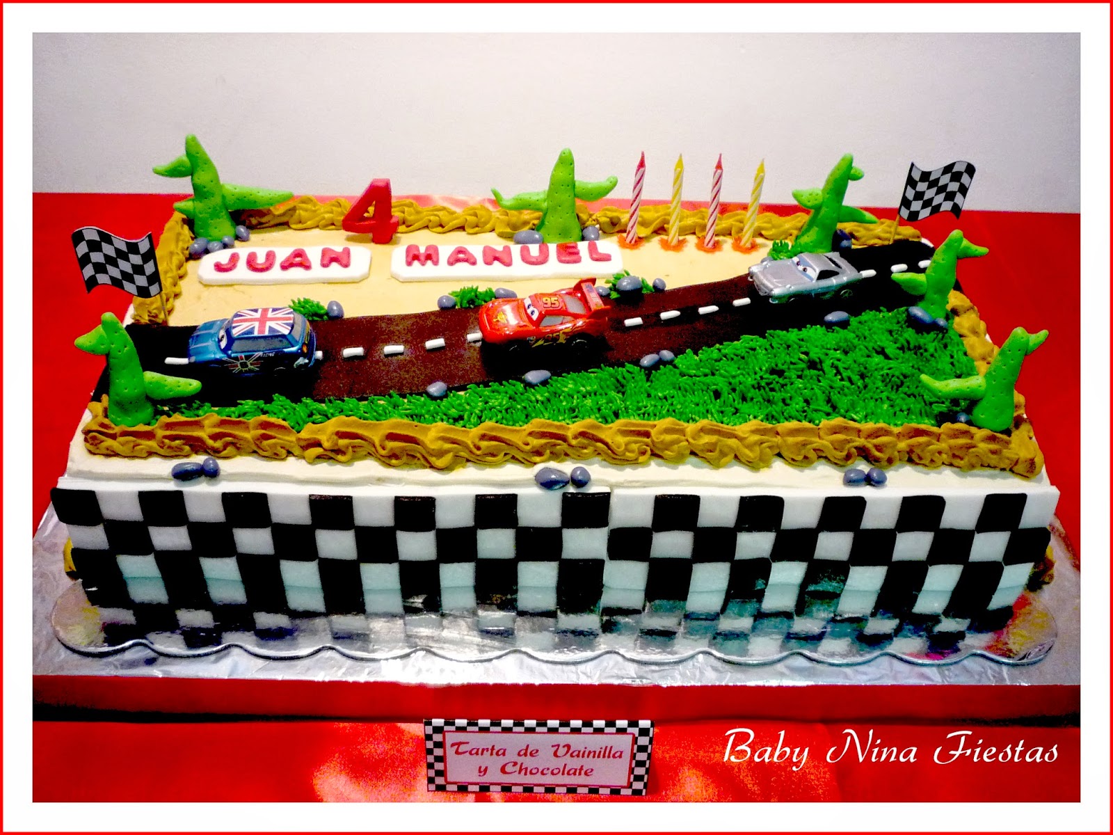 Baby Nina Fiestas: Fiesta temática Cars para el 4to cumple de Juan Manuel