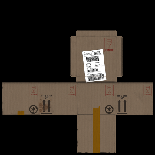 Som Downs: 3D Model: 3D Cardboard Box - Environment Asset