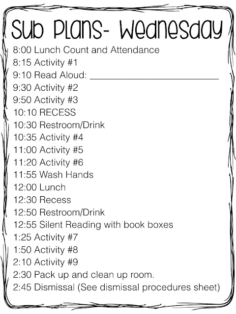 Primary Possibilities: Super Simple Sub Plans: Making Life Easier!