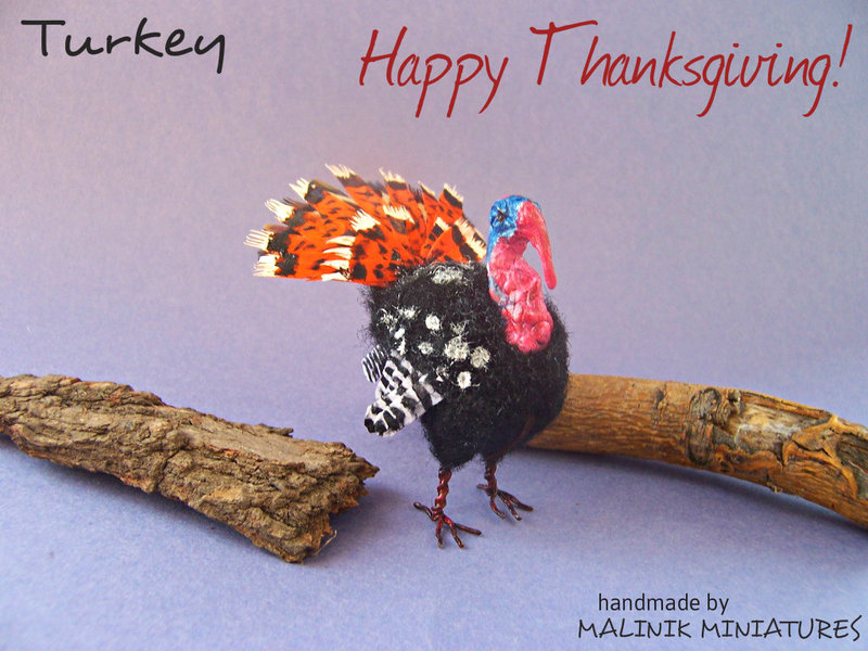 MALINIKminiatures: Miniature Turkey for Thanksgiving