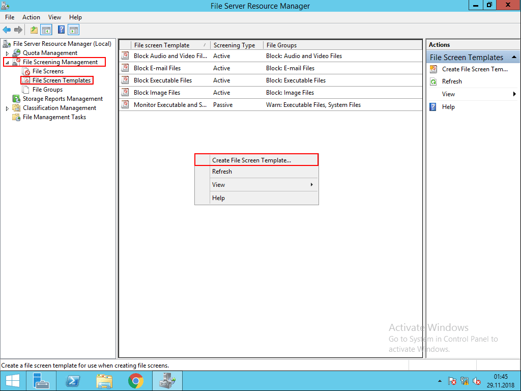 File Server Resource Manager ile Dosya Filtreleme - Mustafa Sabri OĞUZ