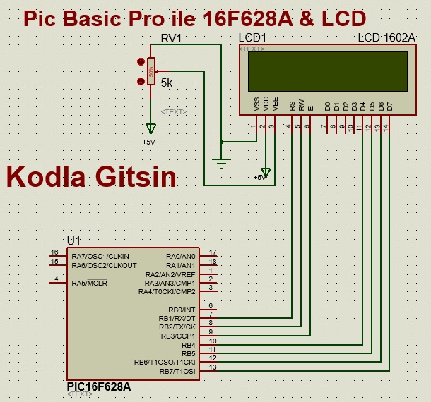 16F628A ile LCD'ye Çok Satırlı Yazı
